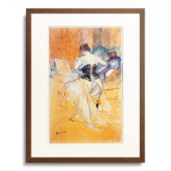 Toulouse-Lautrec, Henri de 1864-1901.“Femme mettant son corset, conquete de passage”, 1896.Chalk drawing.Toulouse, Musee...