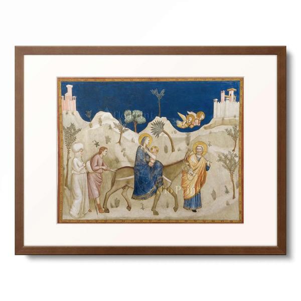 Giotto di Bondone, c. 1266-1337,Workshop of.“The Flight into Egypt”.Fresco, c. 1315/20.Assisi, S. Francesco (lower churc...
