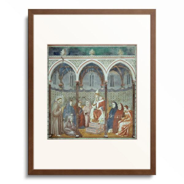 Giotto di Bondone c. 1266-1337.“St. Francis preaches before Pope Honorius III.” (Legenda maior XII, 7).Fresco, c. 1295/1...