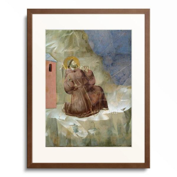 Giotto di Bondone c. 1266-1337.“The Stigmatisation of St. Francis on mount La Verna”. (Legenda maior XIV, 6).Detail: St....