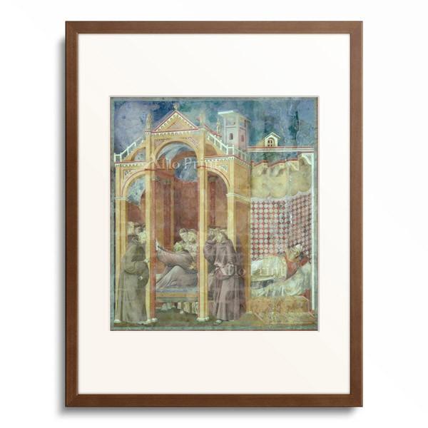 Giotto di Bondone c. 1266-1337.“St. Francis Appears to the Monk Augustus and the Bisphop of Assisi”. (Legenda maior XIV,...