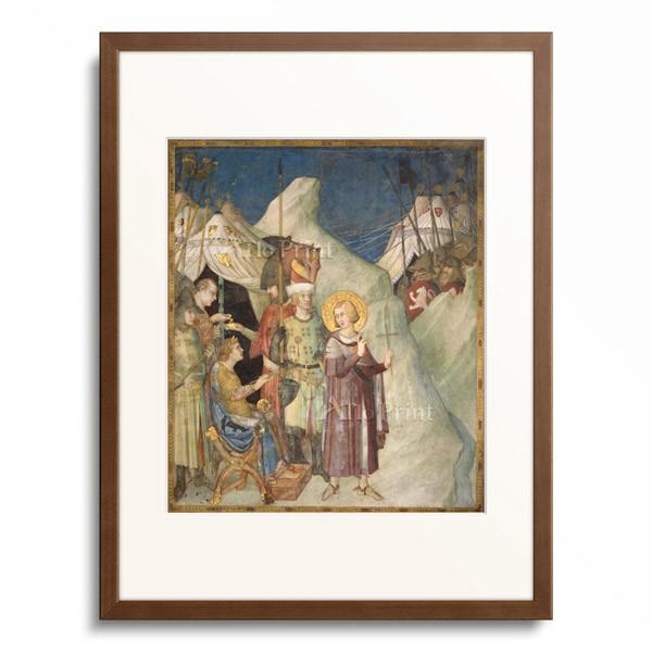 Martini, Simone c. 1280/85 - 1344.“St. Martin of Tours renounces from the military service”.Fresco, c. 1320/25.Assisi, S...