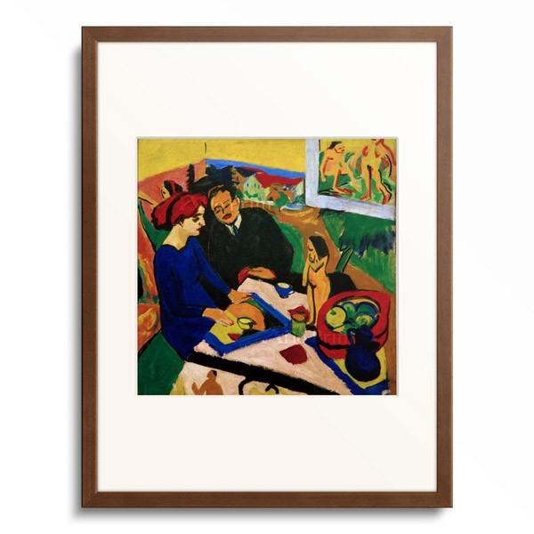 Kirchner, Ernst Ludwig 1880-1938.“Doris und Heckel am Tisch”, 1910/11.(Doris and Heckel at the table),1910/11)(Erich Hec...