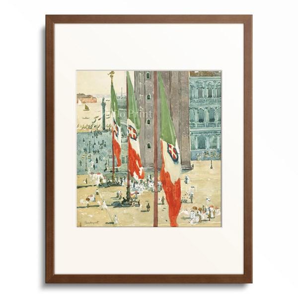 Prendergast, Maurice Brazil 1858-1924.Piazza di San Marco, Watercolor, ca. 1898-1899.Watercolor and graphite on off-whit...