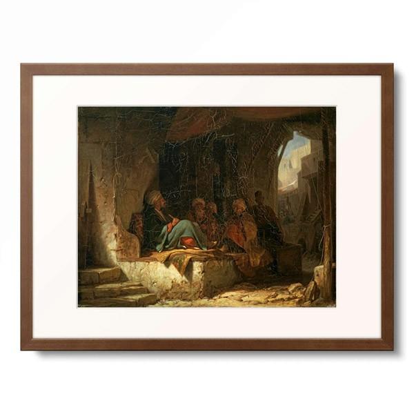 Spitzweg, Carl 1808-1885."Turkish Coffee House", circa 1860.Oil on canvas, 41 × 52 cm.Munich (Germany), Schack-Galerie.M...