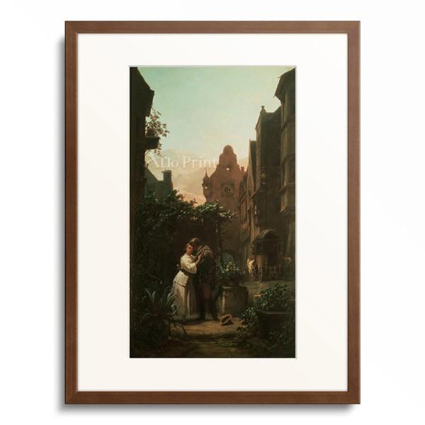 Spitzweg, Carl 1808-1885."Farewell", c. 1855.Oil on canvas, 53.9 × 32cm.Munich, Schack-Galerie.