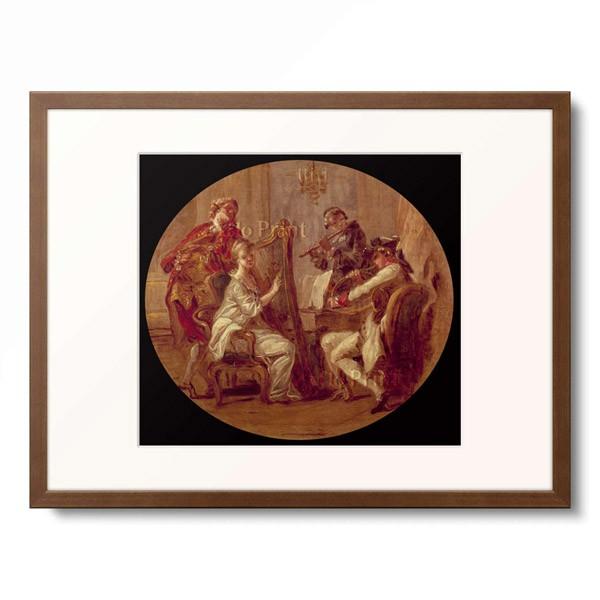 Fragonard, Jean-Honore 1732-1806ascribed to."The Concert".Oil on canvas, 12 × 24cm.Amiens, Musee de Picardie.