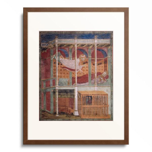 Giotto School,c. 1300/1305."St. Nicholas appears to Emperor Constantin in his dream".Fresco.Assisi, S. Francesco (Lower ...