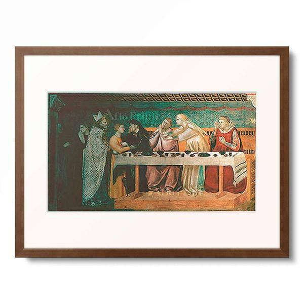 Giotto school,c. 1300/1305."St. Nicholas liberates the boy Adeodat frm the hands of the Agarenes and brings him home to ...