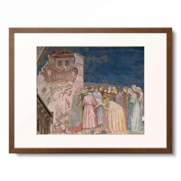 Giotto di Bondone (c. 1266 - 1337),workshop."The Death of the Youth of Sessa".(Legend of St. Francis).Fresco, c. 1320.As...