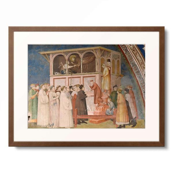Giotto di Bondone (c. 1266 - 1337),workshop."St. Francis raises the youth of Sessa from the dead".Fresco, c. 1320.Assisi...