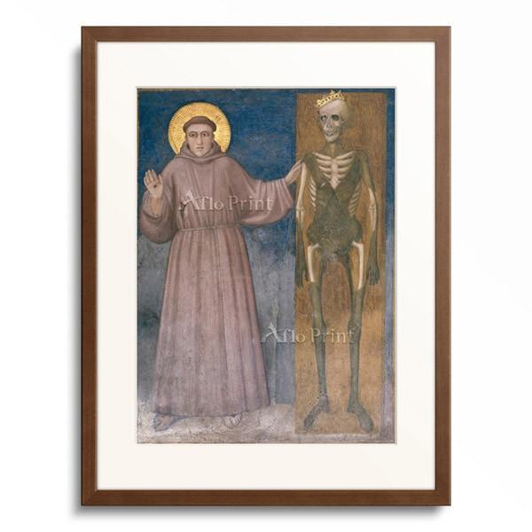Giotto di Bondone c. 1266 - 1337."St. Francis of Assisi Points out Death".Fresco, c. 1320.Assisi, S. Francesco (Lower ch...