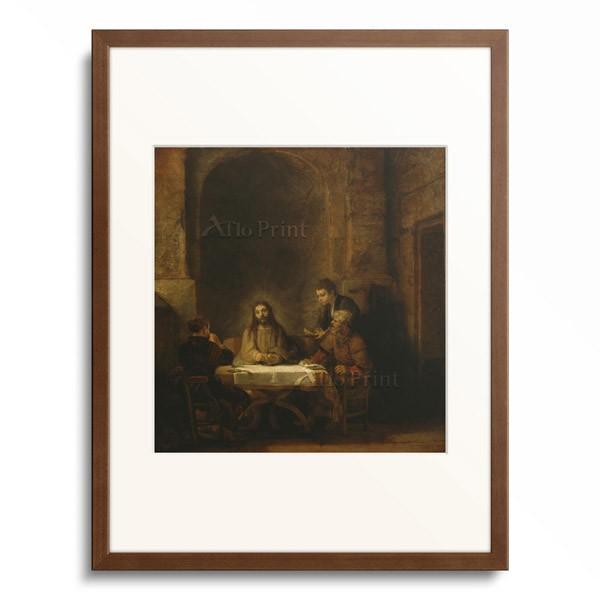 Rembrandt, Harmensz van Rijn 1606-1669."Christ and the Disciples in Emmaus".1648.Oil on canvas, 68 × 65cm.Paris, Musee d...