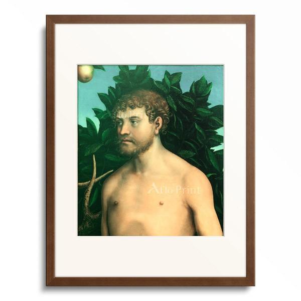 Cranach, Lucas the Elder 1472-1553."Adam", c. 1530.(Fragment of a full-length portrait of Adam).Oil on wood, 44 × 52cm.P...