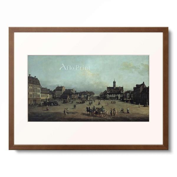 Dresden, Neustadter Markt."Der Neustadter Markt in Dresden". (View north; in the centre the "Goldene Reiter", on the rig...