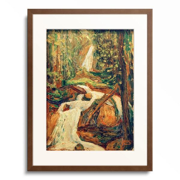 Kandinsky, Wassily 1866-1944.-"Kochel - Wasserfall I" (Lainbachfall).(Kochel - Waterfall I).c. 1900.Oil on canvas, 32.4 ...