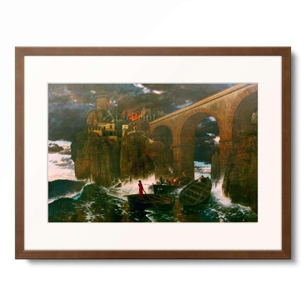 Bocklin, Arnold 1827-1901."Uberfall von Seeraubern", 1886.(Attacked by pirates).Veneer on mahogoni, 153 × 232cm.WRM 1143...