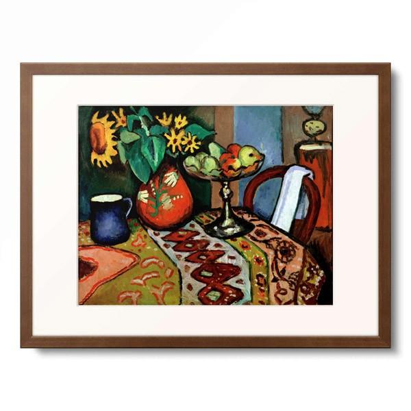 Macke, August 1887-1914."Still-life with sunflowers I", 1911.Oil on cardboard, 81 × 105cm.Privately owned.