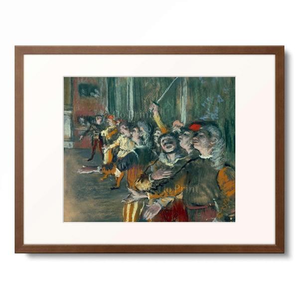 Degas, Edgar 1834-1917."Choristes, dit aussi les figurants"(Choir singers, or the Performers), 1877.Pastel over monotype...