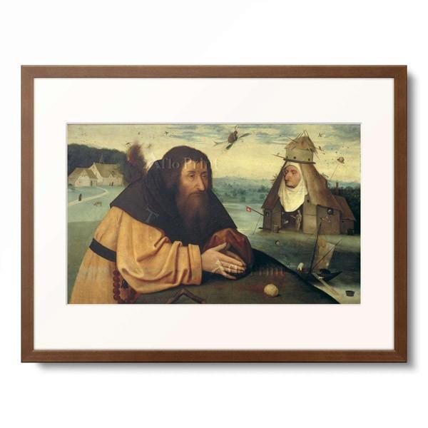 Bosch, Hieronymus c. 1450 - 1516."The Temptation of St Anthony",(Egyptian hermit Anthony, 251/2-356, confronted by evils...