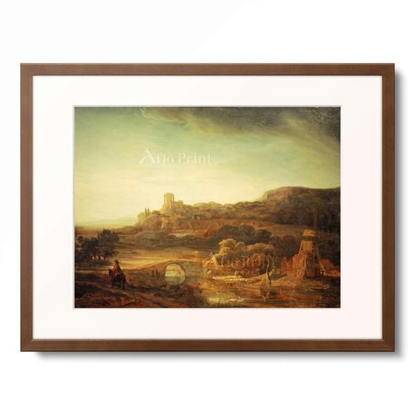 Rembrandt, Harmensz van Rijn 1606-1669."River Landscape with Windmill",c. 1650/55.Oil on wood, 67 × 87.5cm.Inv. Nr. GK 2...