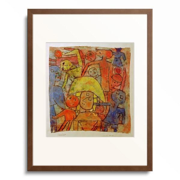 Klee, Paul 1879-1940."Bunte Gruppe" (Colourful Group),1939, 1133 (JK 13).Chalk, oil and watercolour on cotton,with dabs ...