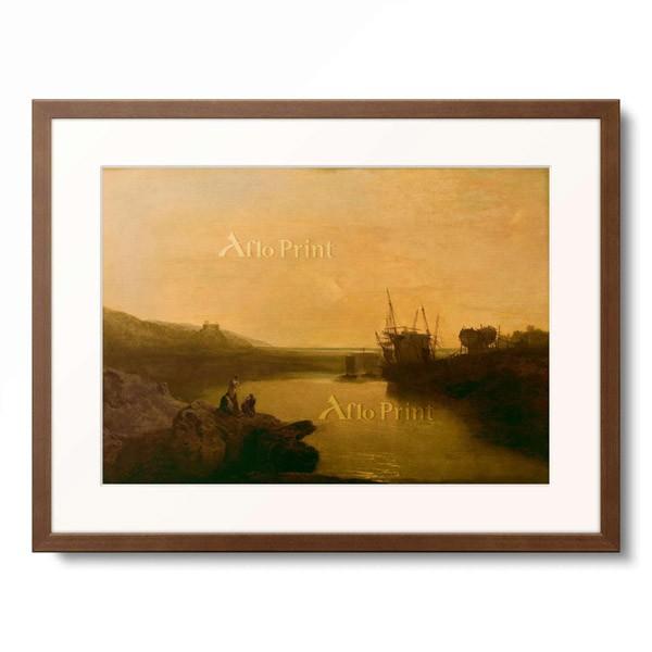 Harlech Castle (Wales, Great Britain),(built under Edward I in the 13th c.)."Harlech Castle".Painting, 1799, by William ...