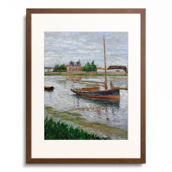 Caillebotte, Gustave 1848-1894."Bateau a l’ancre sur la Seine a Argenteuil" (Anchored Boat on the Seine Seine in Argente...