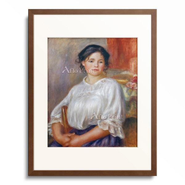 Renoir, Auguste 1841-1919."Jeune fille assise" (Helene Bellon),c. 1909.Oil on canvas, 65.5 × 54.5cm.Paris, Musee d’Orsay.