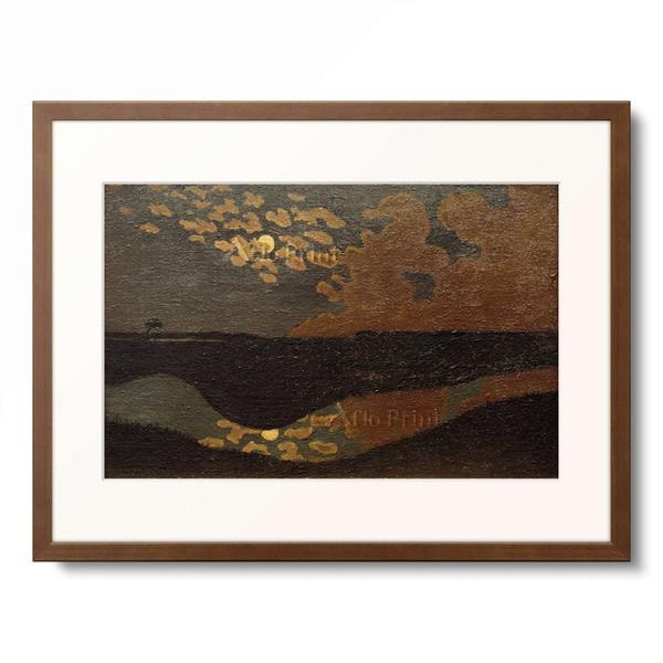 Vallotton, Felix. 1865-1925."Claire de lune" (Moonlight), c. 1895.Oil on canvas, 27 × 41cm.Inv. RF 1979-60Paris, Musee d...