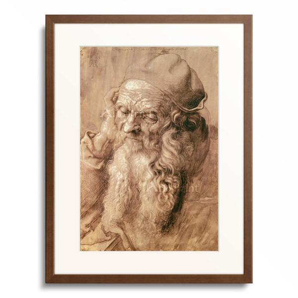 Durer, Albrecht; 1471-1528."The ninety-three-year-old man", 1521. Brush drawing on dark violet primed paper, heightened ...