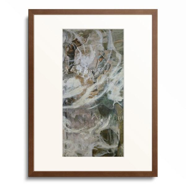 Hodler, Ferdinand. 1853-1918."Absturz I" (The Fall I), 1894. Oil on canvas, 326.3 × 160.6 cm. From the series "Aufstieg ...