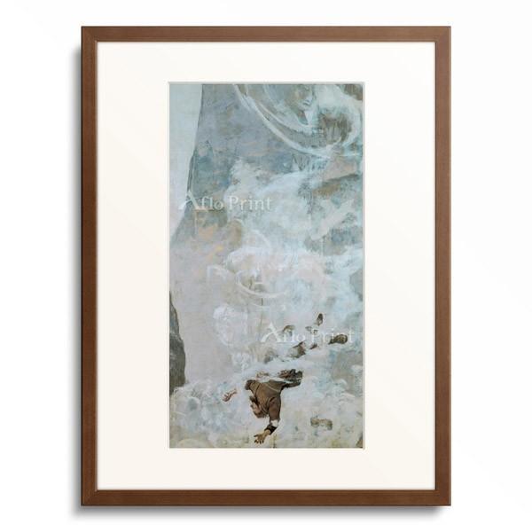 Hodler, Ferdinand. 1853-1918."Absturz II" (The Fall II), 1894. Oil on canvas, 305.4 × 165.6 cm. From the series "Aufstie...