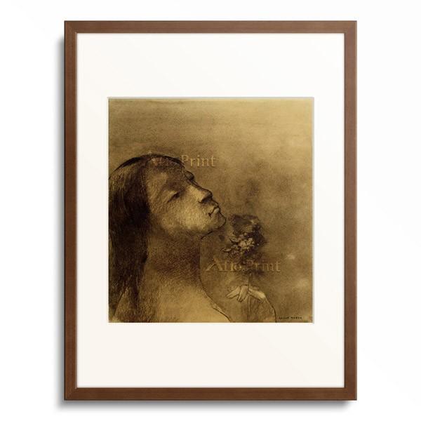 Redon, Odilon 1840-1916."Fleur du mal" (Flower of evil),c. 1890.Charcoal and conte chalk, 39 × 35 cm.Collection Scharf-G...