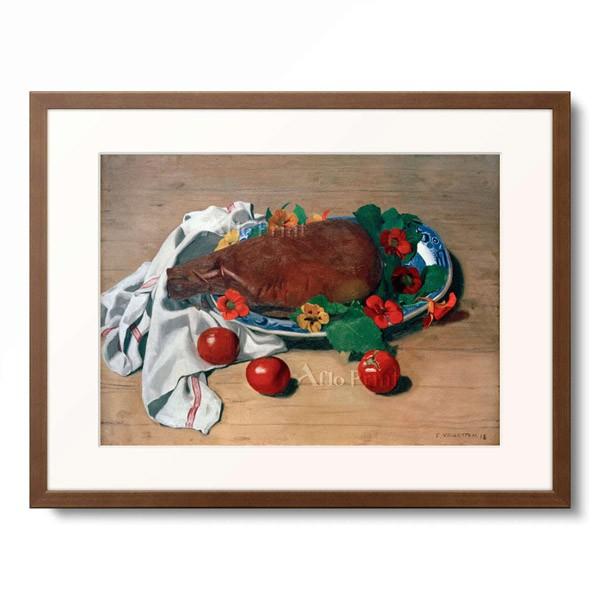 Vallotton, Felix 1865-1925."Jambon et tomates" (Still life with ham and tomatoes), 1918.Oil on canvas, 54 × 73cm.Inv. No...
