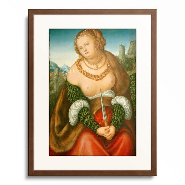 Cranach, Lucas th. E. 1472-1553."Lucretia", Wittenberg, c. 1525/30.(The Roman woman Lucretia, wife of Collatinus, kills ...
