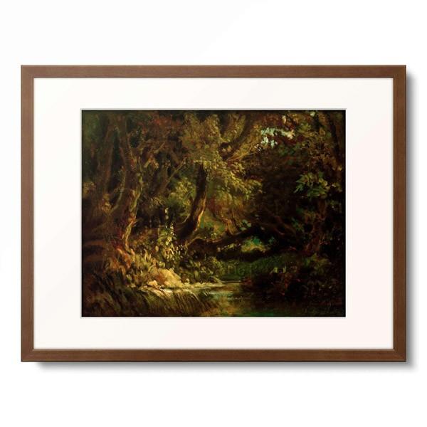 Spitzweg, Carl 1808-1885."Waldinneres" (Inside a forest), 1845/50.Oil on paper, mounted on card,29.4 × 36.7cm.Inv. No. M...