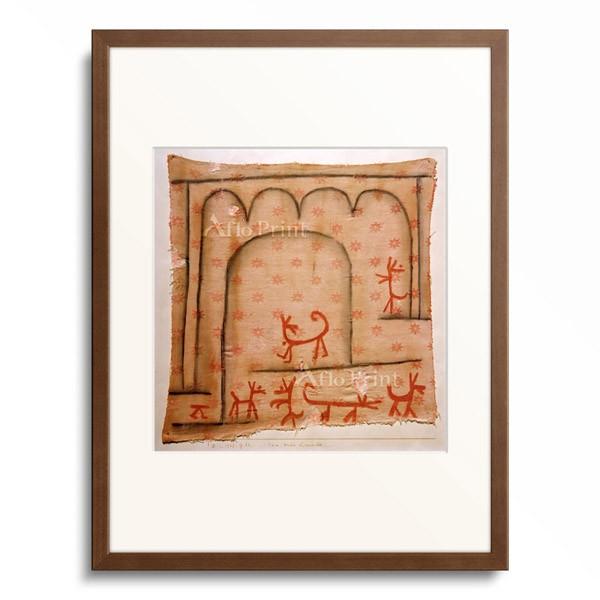 Klee, Paul 1879-1940."Tiere spielen Komodie", 1937, 112.(Animals play comedy).Charcoal and red chalk on linen on cardboa...
