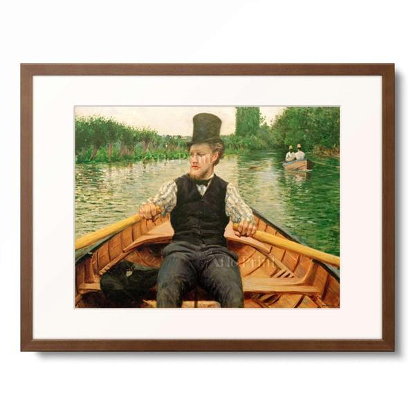 Caillebotte, Gustave;French painter; 1848-1894."Partie de bateaux, dit aussi Canotier au chapeau haut de forme" (The Boa...