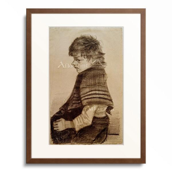 Gogh, Vincent van 1853-1890."Girl with a Shawl", December 1882 -January 1883, The Hague.Pencil, black lithographic crayo...