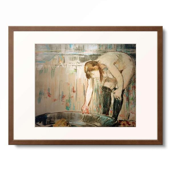 Manet, Edouard. 1832-1883."Woman with bathtub", c. 1878/79.Pastel on canvas, 46 × 56cm.Collection Jan Krugier and Marie-...