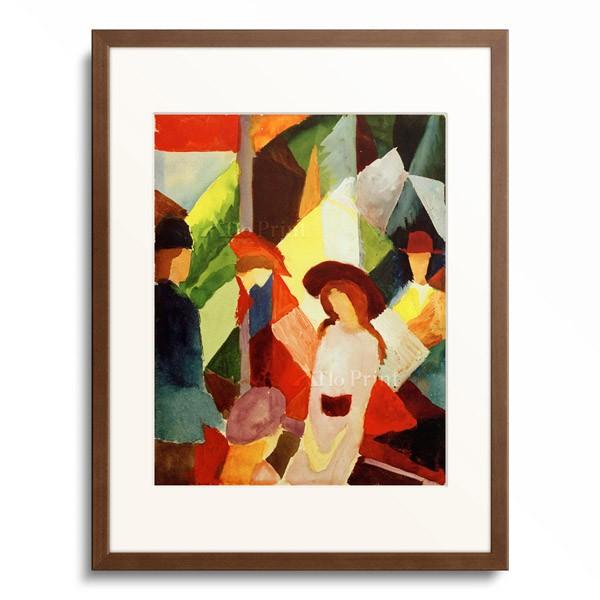 Macke, August 1887-1914."Schaufenster" (Shop window), 1913.Watercolour and gouache on paper,mounted on card,29 × 22.5 cm...