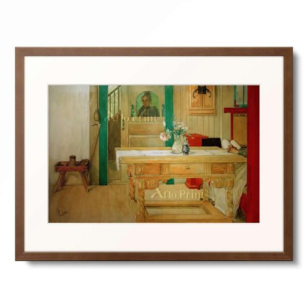 Larsson, Carl 1853-1919."Sunday nap", 1900.(Karin Larsson, the artist’s wife at the table).Watercolour, 68 × 104cm.NMB 3...