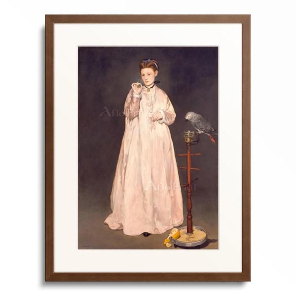 Manet, Edouard,1832-1883,French painter."La femme au perroquet" (Lady with parrot), 1866.Oil on canvas, 185.1 x 128.6 cm...