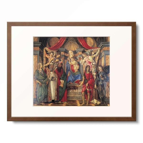 Botticelli, Sandro (original. Alessandro Filipepi); 1455-1510."Enthroned Madonna with th. Child, angels and Saint Cather...