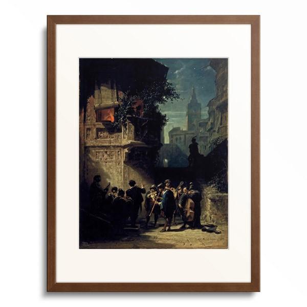 Spitzweg, Carl 1808-1885."Spanisches Staendchen" (Spanish Serenade from the Barber of Sevilla). c. 1855/56. Oil on canva...