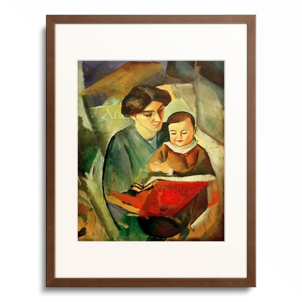 Macke, August,1887-1914,German painter."Elisabeth and Walterchen", 1912.(The artist’s wife Elisabeth, nee Gerhardt and s...