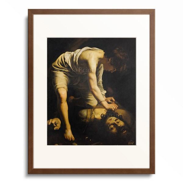 Caravaggio(real name Michelangelo Merisi), 1573-1610."David triumphing over Goliath".Oil on canvas, 110 × 91cm.Madrid, M...