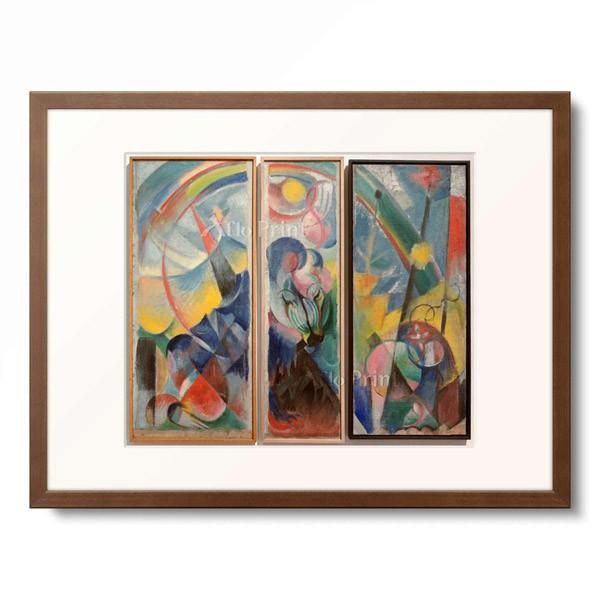 Marc, Franz; 1880-1916."Landscape with rainbow / Landscape with rainbow (Fabulous beast) / Landscape with rainbow", 1913...