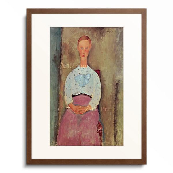 Modigliani, Amedeo 1884-1920."Jeune fille au corsage a pois"(M{dchen in gepunkteter Bluse), 1919.￥l auf Leinwand, 105,2 ...